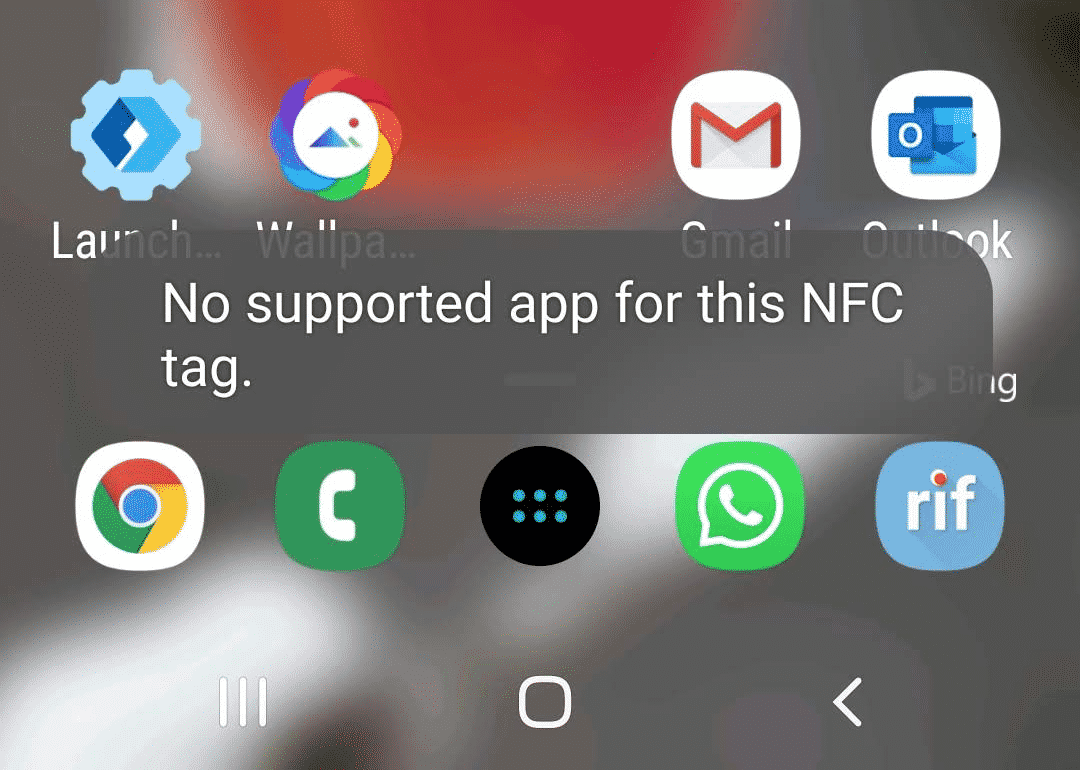 FIX: No supported app for this NFC tag Android by Bas Wijdenes