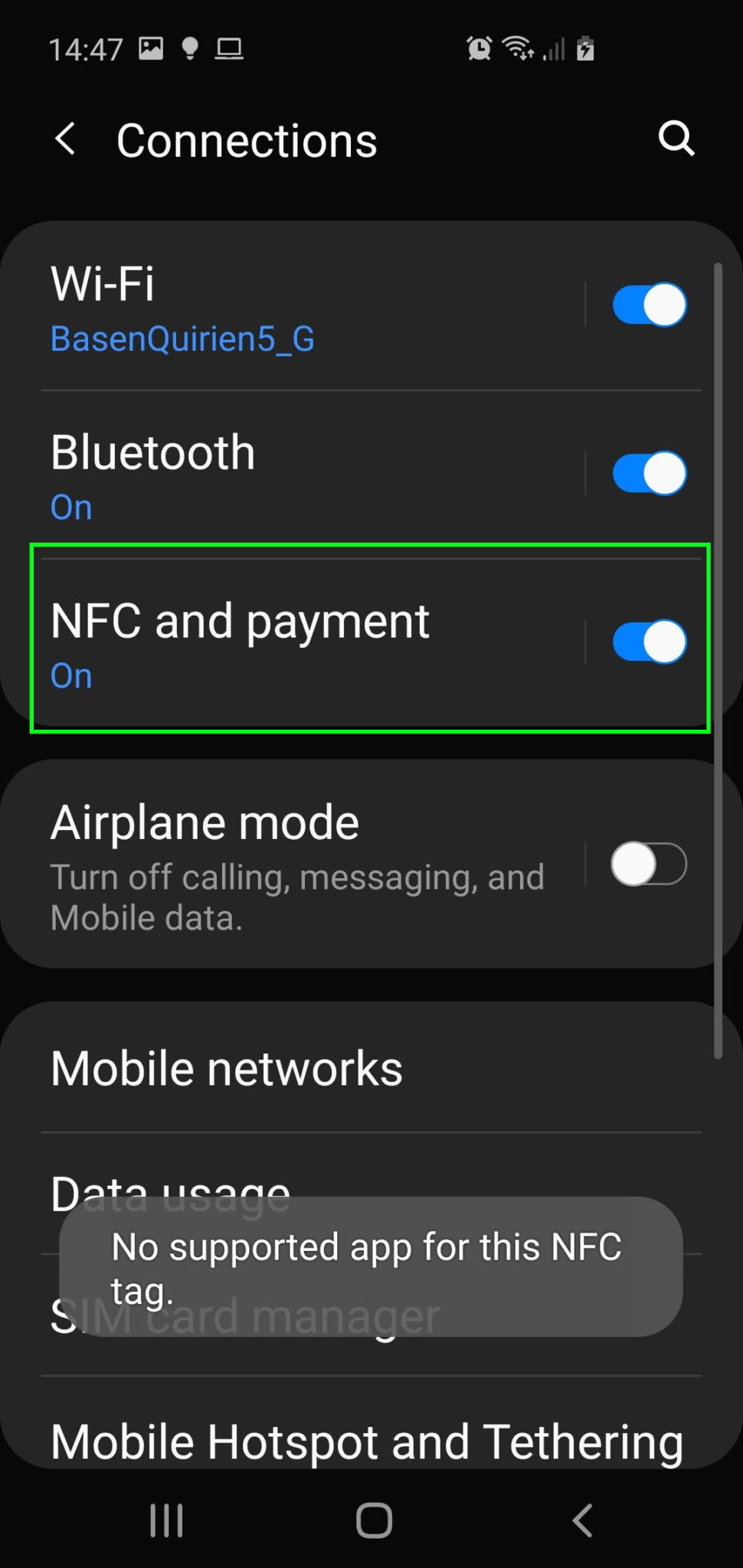 FIX: No supported app for this NFC tag Android by Bas Wijdenes