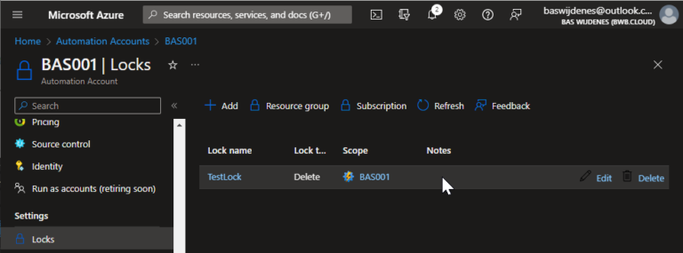 FIX: Please remove the lock and try again ScopeLocked Azure